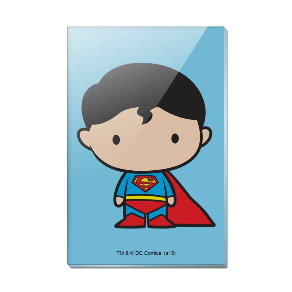 Superman Cute Chibi Character Rectangle Acrylic Fridge Refrigerator ...