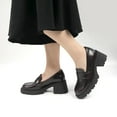 Jenn Ardor Womens Platform Loafers Chunky Heel Penny Loafer Lug Sole