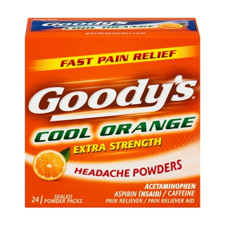 Goodys Fast pain Relief Extra Strength headache Powders, Cool Orange ...
