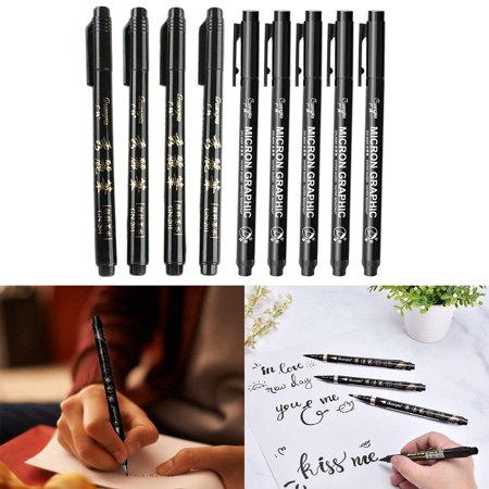 Premium Calligraphy Pen Black Painting Refillable Hand Lettering Pens ...