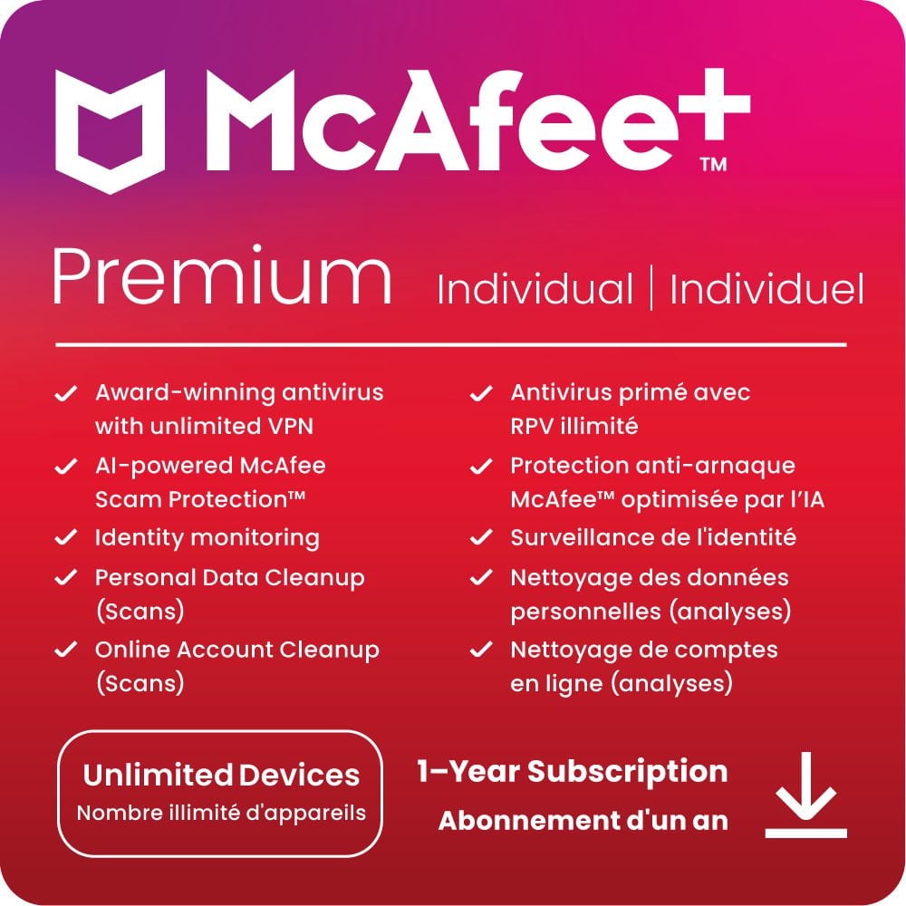 Click here for Mcafee+ Premium - Individual (Windows/Mac/Android/... prices