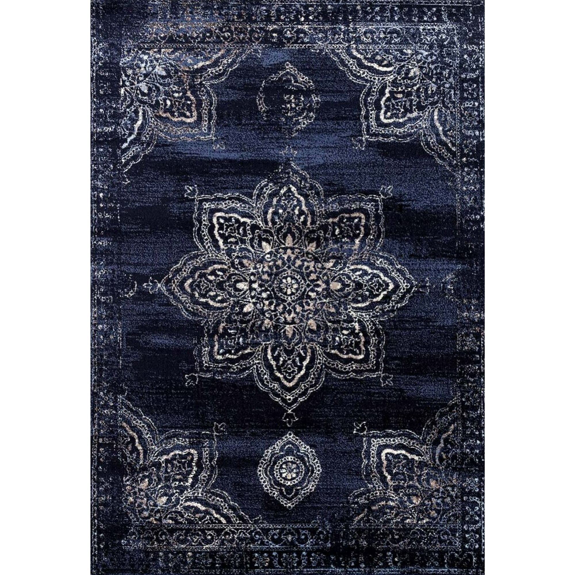 Click here for Ladole Rugs Florida Navy Ivory Traditional Area Ru... prices