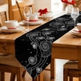 Black Shell Coastal Table Runner Linen Burlap Table Runner 36 Inches ...