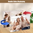 Magnetic Acrylic Photo Frame Free-Standing Clear Desktop Floating ...