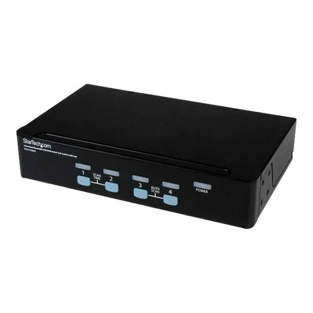 StarTech SV431USBAE 4 Port USB KVM Switch & USB 2.0 Hub - Walmart.com ...