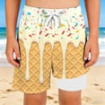 CAIVO Summer Double Layer Swim Trunks For Kids Beach Shorts With Mesh ...