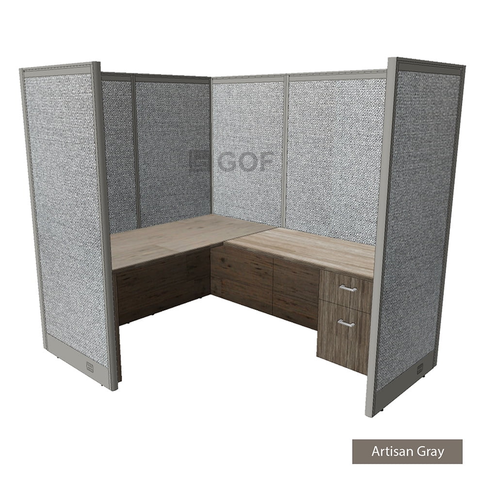 GOF 1 Person Workstation Cubicle (C-6’D x 6’W x 6’H) / Office Partition ...
