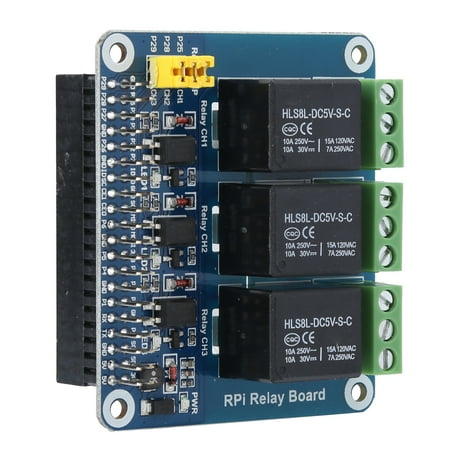 Relay Module,AC 250V/5A, DC 30V/5A, GPIO Interface 3-Way Relay Module ...