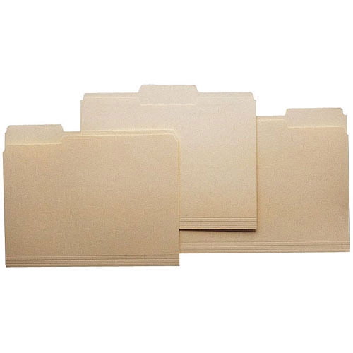 SchoolSmart Half-Cut File Folders, Manila, 100-Pack - Walmart.com