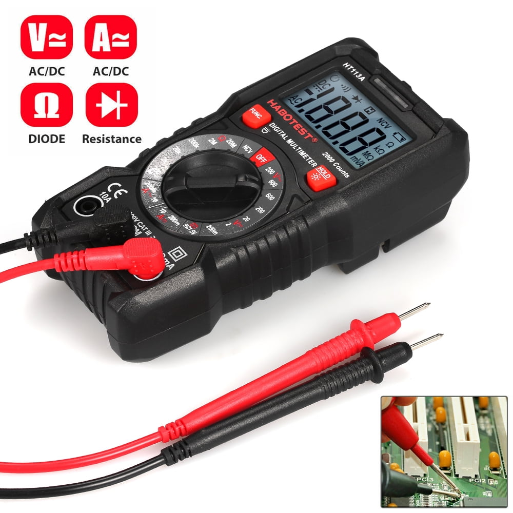 Digital Mini Multimeter Pocket Digital Multimeter with DC AC Voltmeter ...