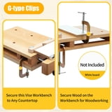 Wood Workbench Desktop Woodworking Vise Portable Smart Vice with ...