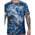 Realtree Men's Short Sleeve Fishing Shirt UPF 30+ Scent Control Blue ...