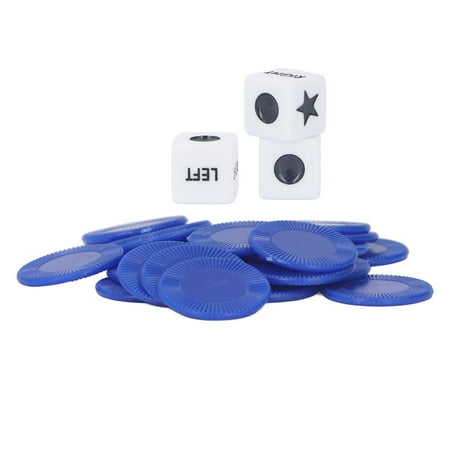 Left Right Dice Game Set, Exquisite LCR Dice Game Set Sturdy 24 Chips 4 ...