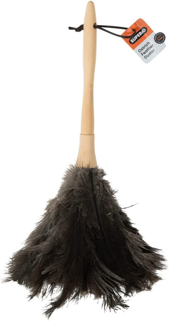 Superio Ostrich Feather Duster for Cleaning, Dust Remover with Grip ...
