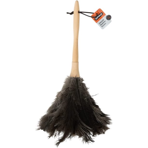 Superio Ostrich Feather Duster for Cleaning, Dust Remover with Grip ...
