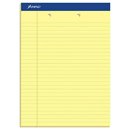 Ampad Evidence Perforated Pad,Size 8-1/2 x 11-3/4, Canary Yellow Paper ...
