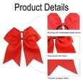 TUWAFE 2026 New 18Pcs Red Cheer Hair Bows,8 Inch Large Ponytail Holder ...