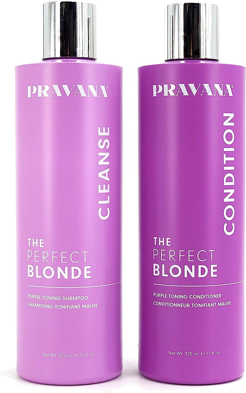 PRAVANA THE PERFECT BLONDE Purple Toning Shampoo and Conditioner DUO ...