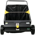 26 Inch Hand Push Lawn Sweeper for Leaf & Grass Collection, 7 cu ft ...