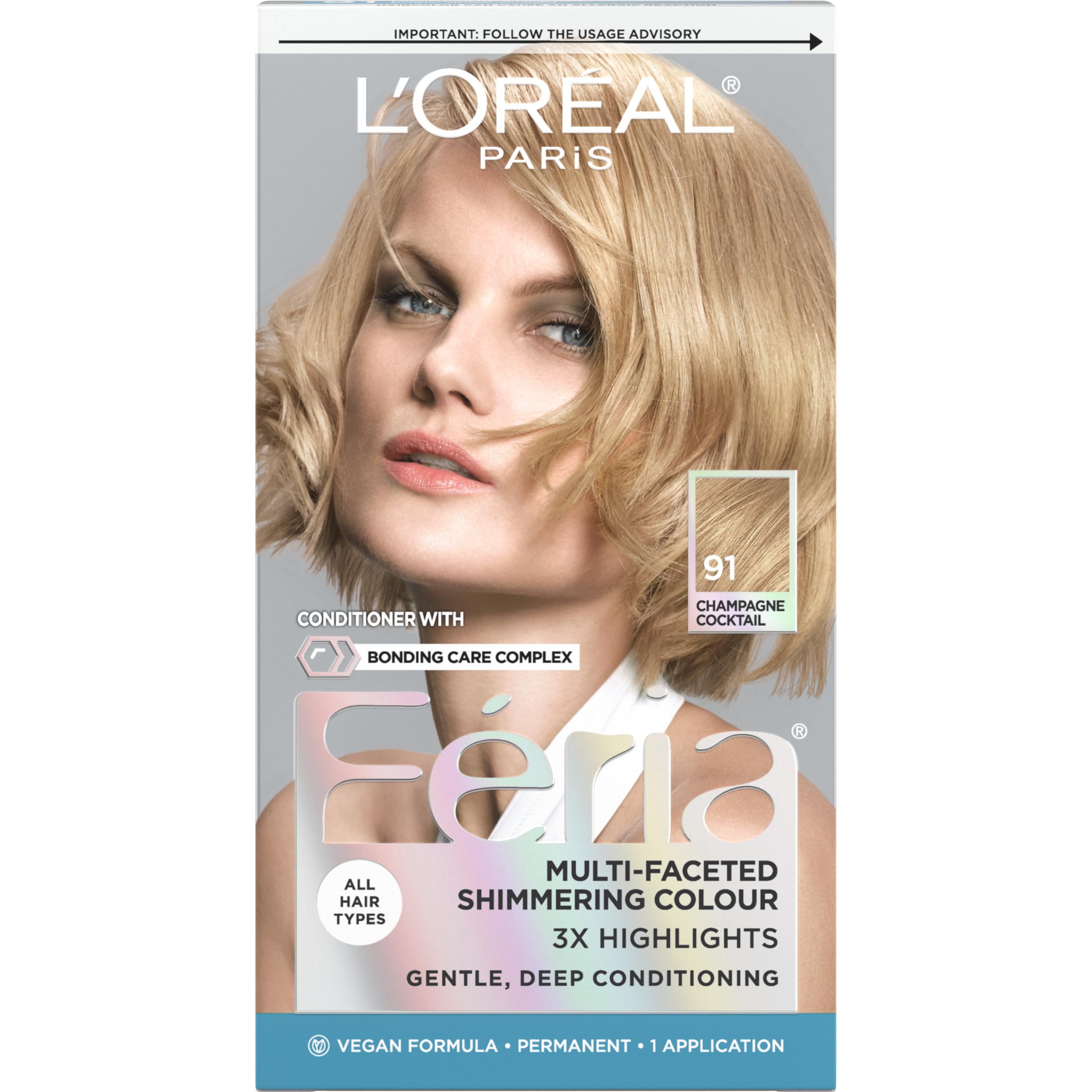 Tinte para el cabello L'Oreal Paris Feria 91 Champagne Cocktail ...