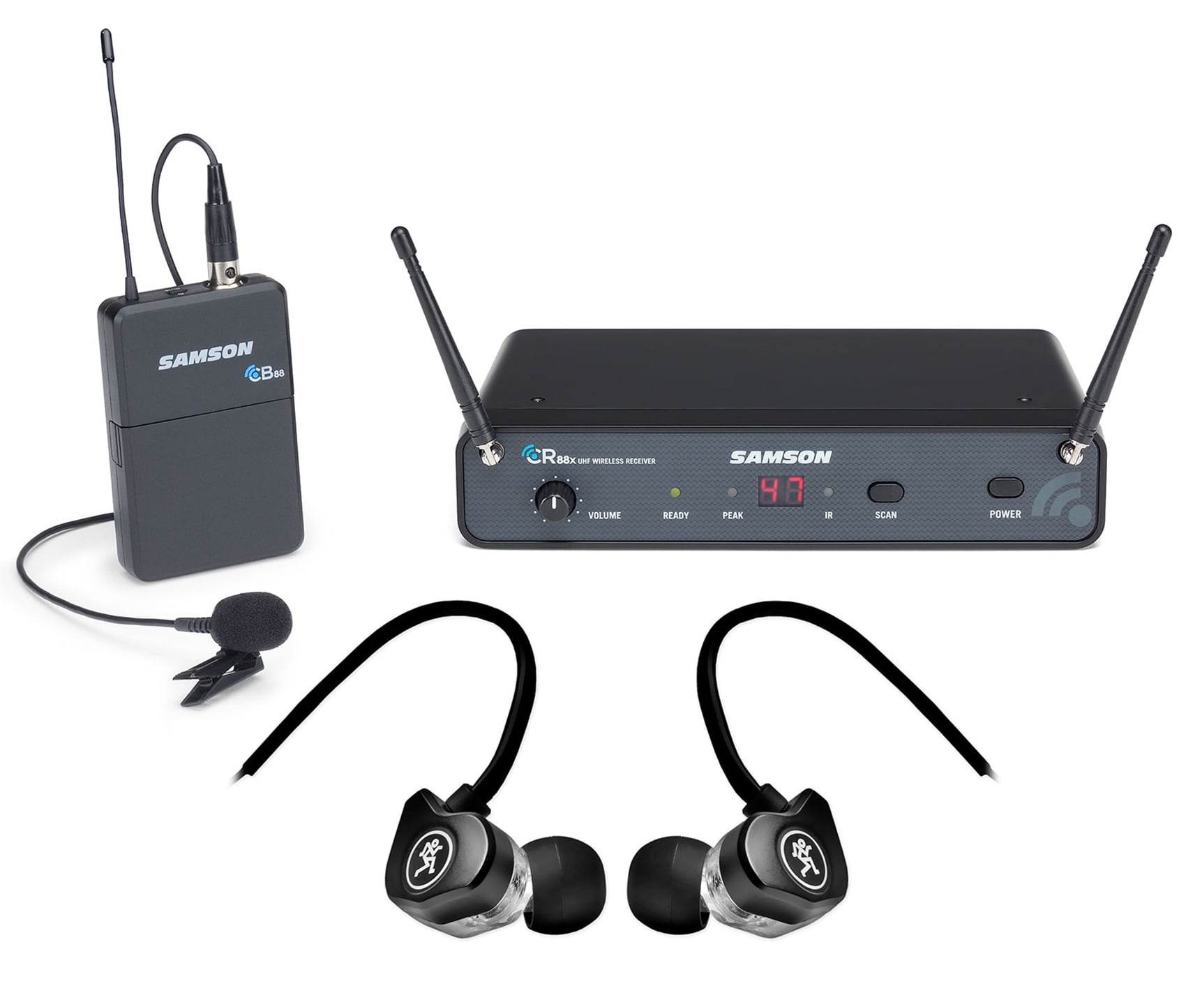 SAMSON Concert 88x Wireless UHF Lavalier Microphone Lav mic - D Band ...