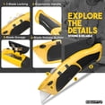 Auto Reload Utility Knife with 10 Preloaded SK5 Blades, Heavy Duty Box ...