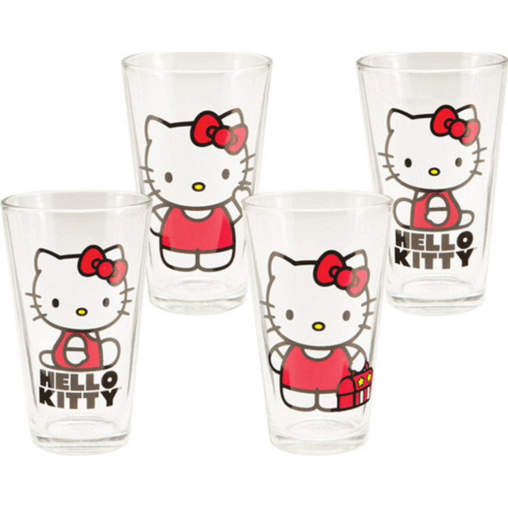 Vandor s/4 16 oz Hello Kitty Glasses 18012 - Walmart.com - Walmart.com