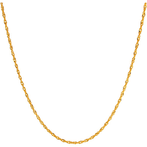 Women's Gold over Sterling Silver 030 Singapore Necklace, 16" - Walmart.com