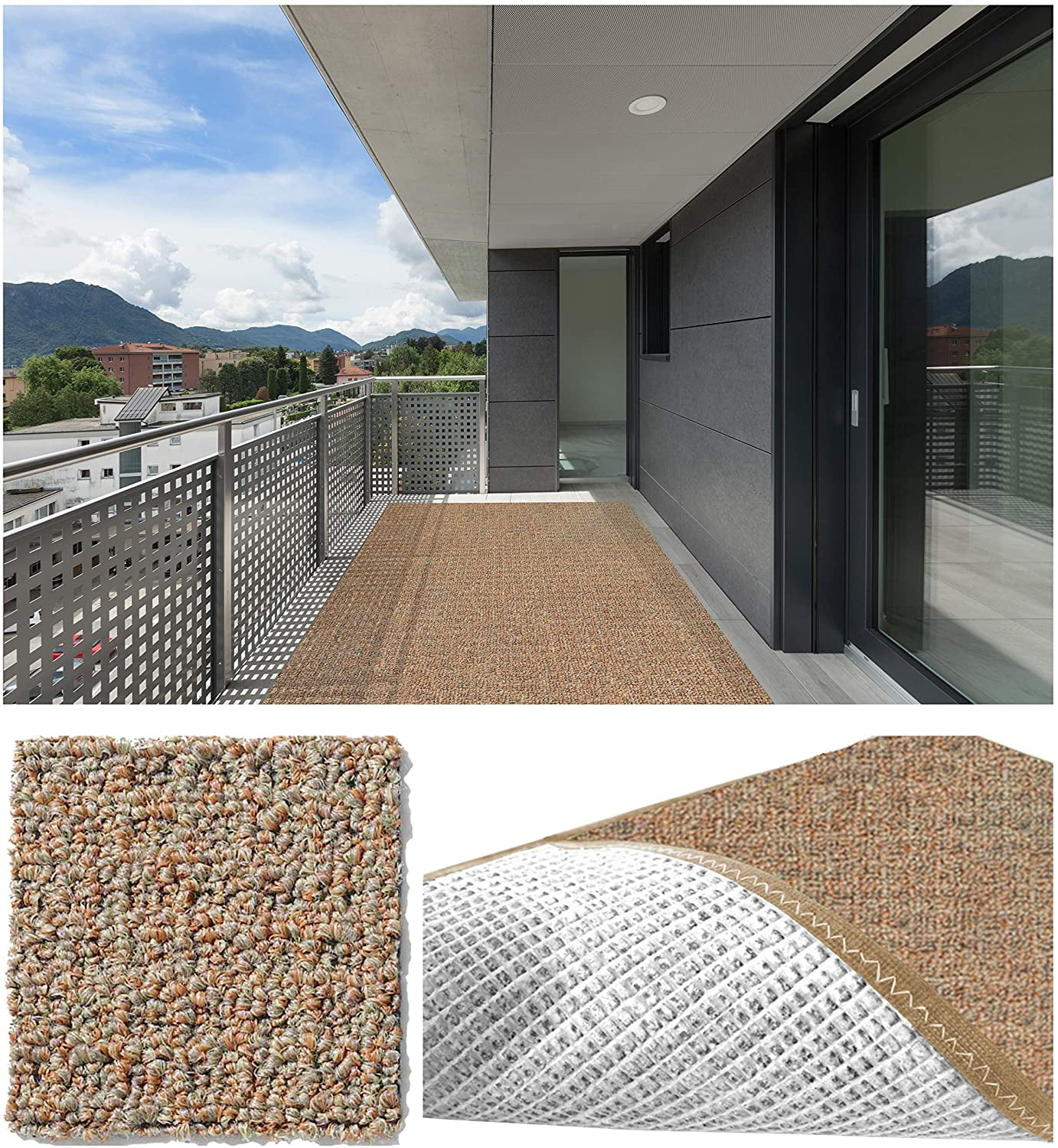 4x6' Clay Pot - Indoor Outdoor Area Rug Carpet Runners with a Premium ...