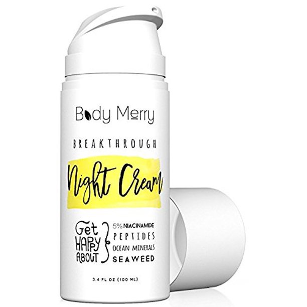 Crema de Noche Body Merry Hidratante Facial Antienvejecimiento con ...