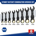 8- Anti-slip Ratcheting Combination Wrench Set, Metric 8-17 mm, 72 ...