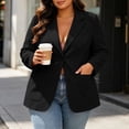 Admvng Blazer Jacket for Women Plus Size Long Sleeve Pocket Lightweight ...