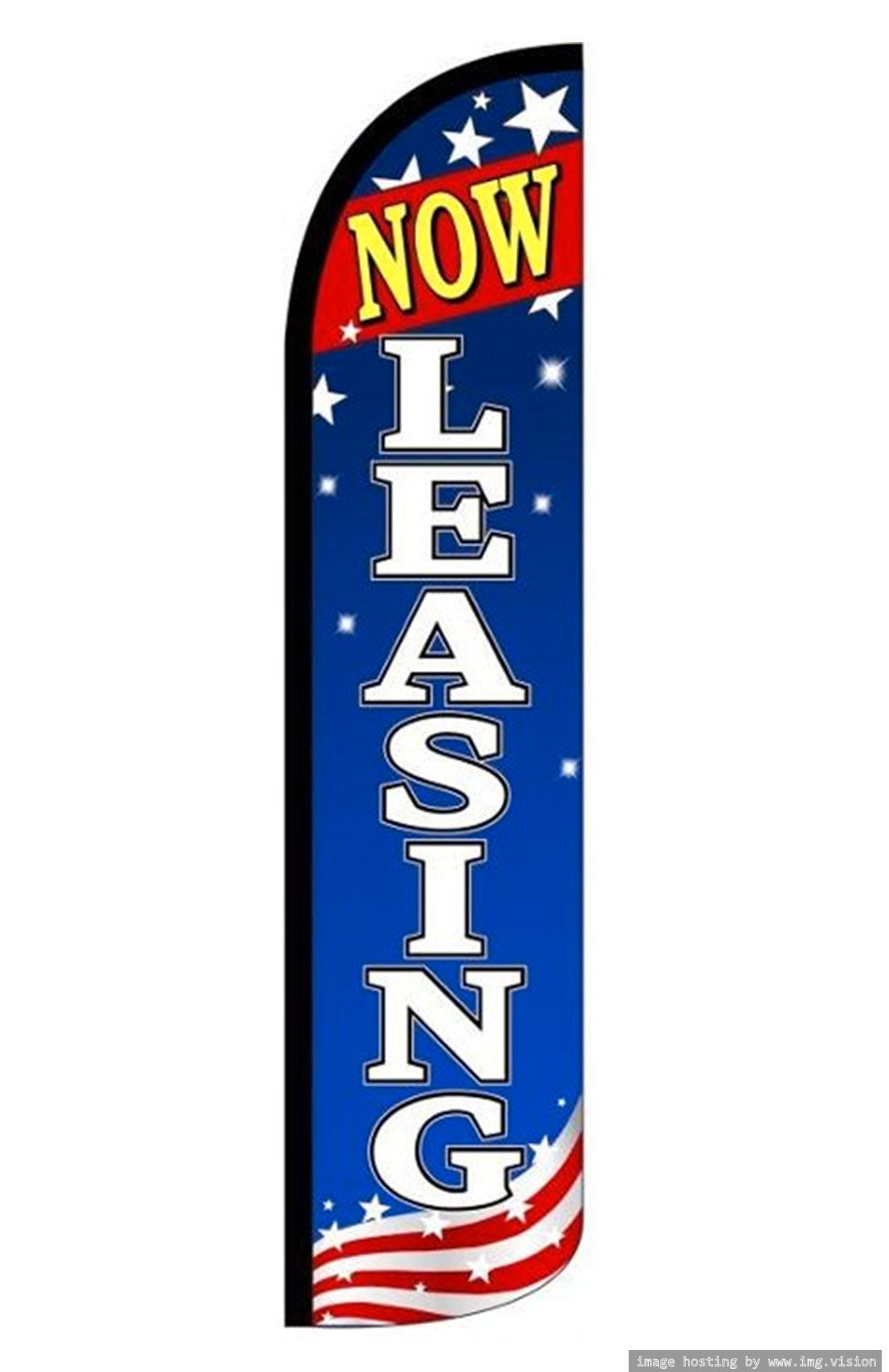 Now Leasing Windless flag Without Pole Advertisement /Business Flags ...