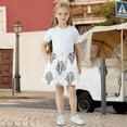 Black Firework Pattern Girls' Skirts A-Line Skirts with Under Dress ...