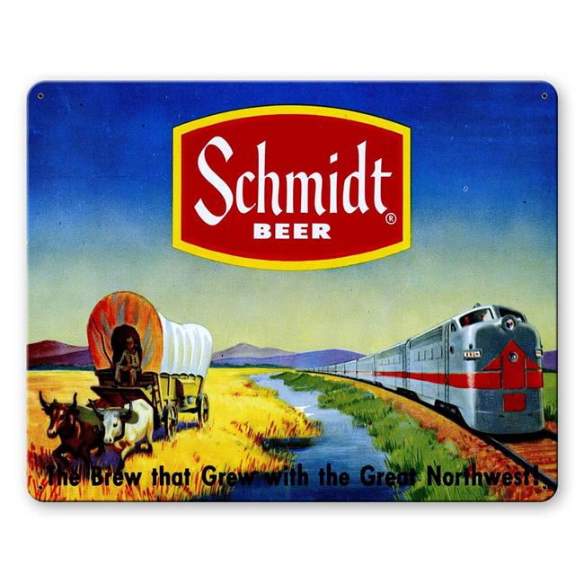 Pasttime Signs AMI184 15 x 12 in. Schmidt Advertising Wagon Train ...