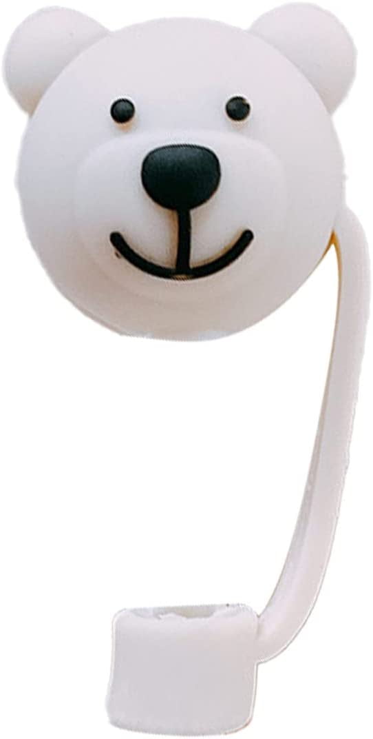 Reusable Straw Tips Dust Toppers Covers Silicone Drinking Straw Cover ...