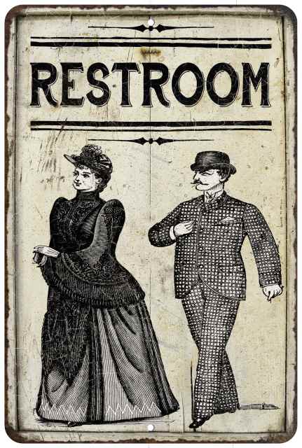 Vintage Restroom Signs Vintage Restroom Signs