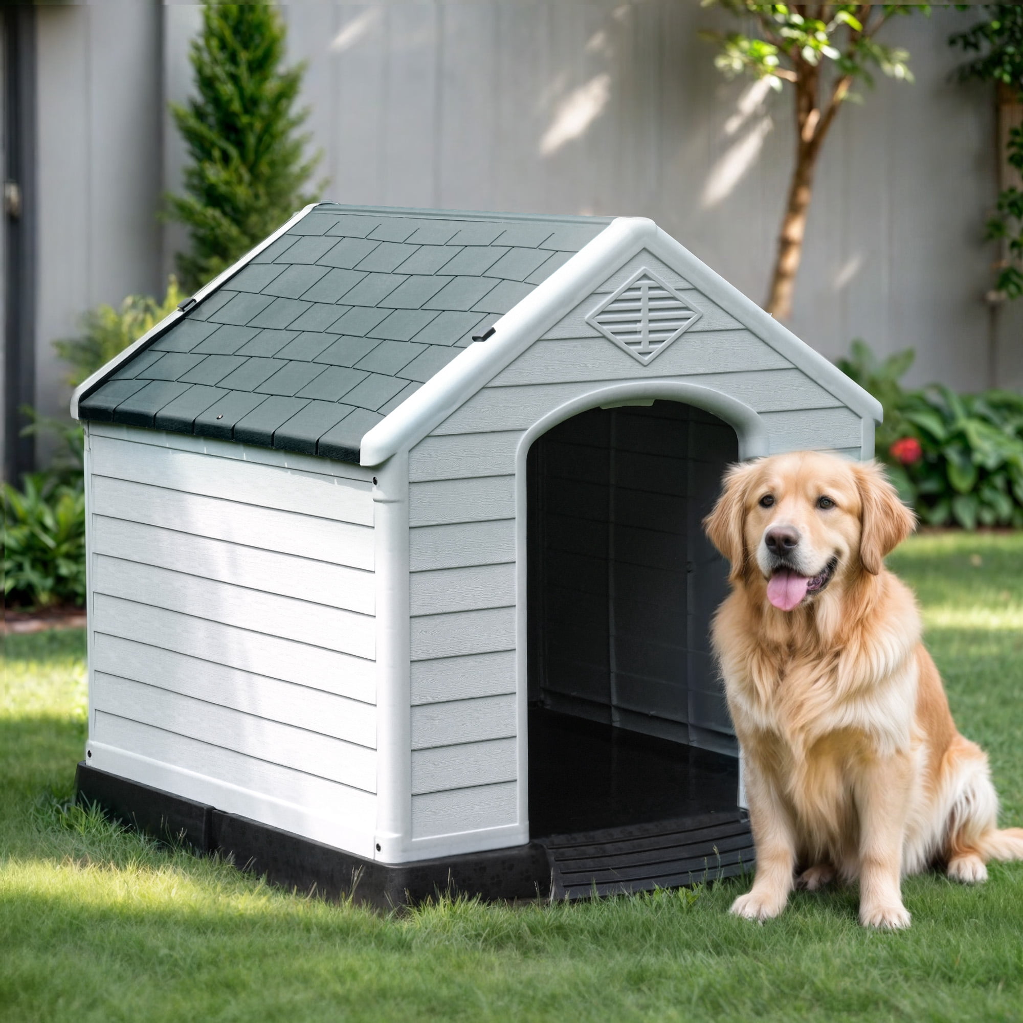 Click here for Dextrus 41l Large Plastic Dog House With Air Vents... prices