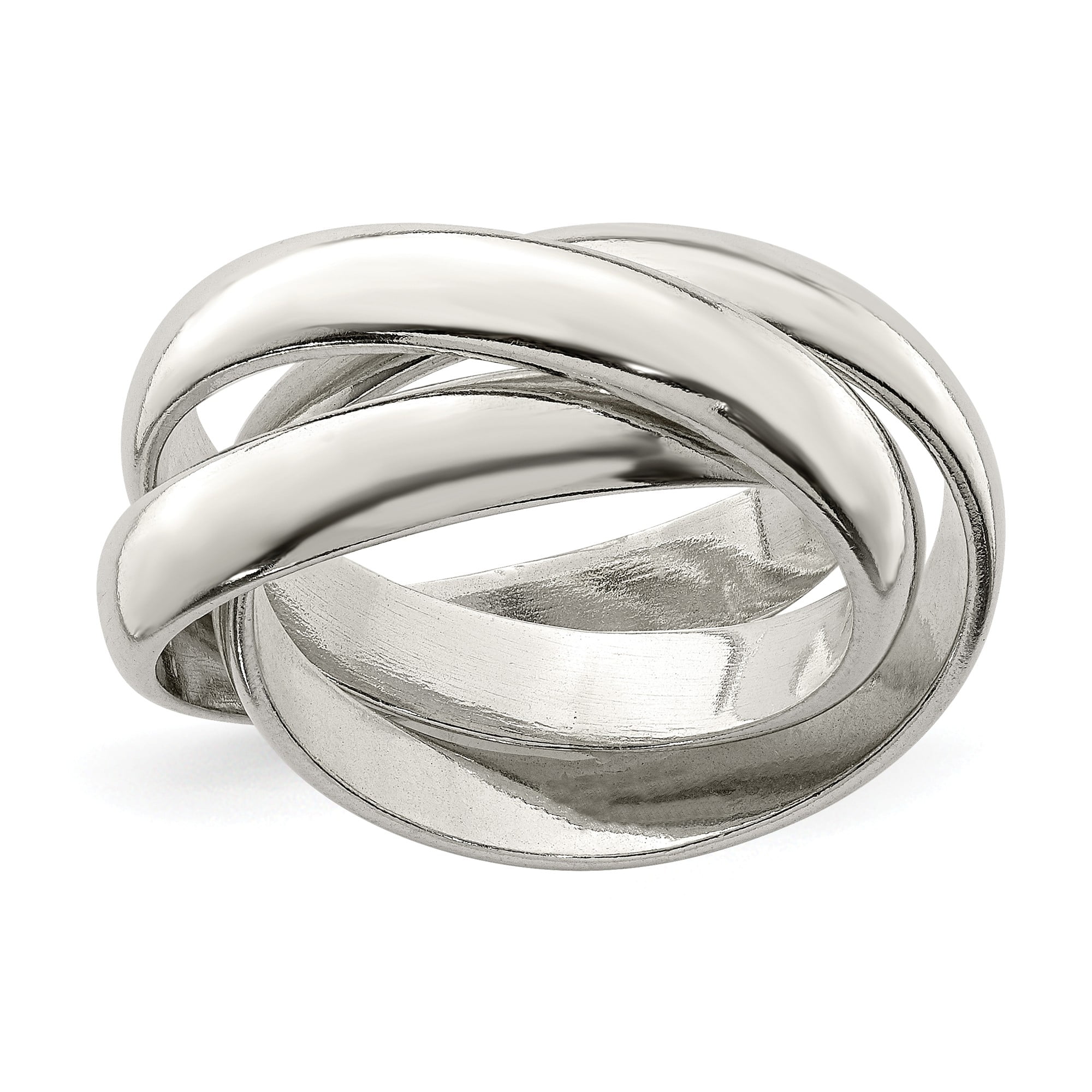 Sterling Silver Rolling Band Ring - Size 6 - Walmart.com