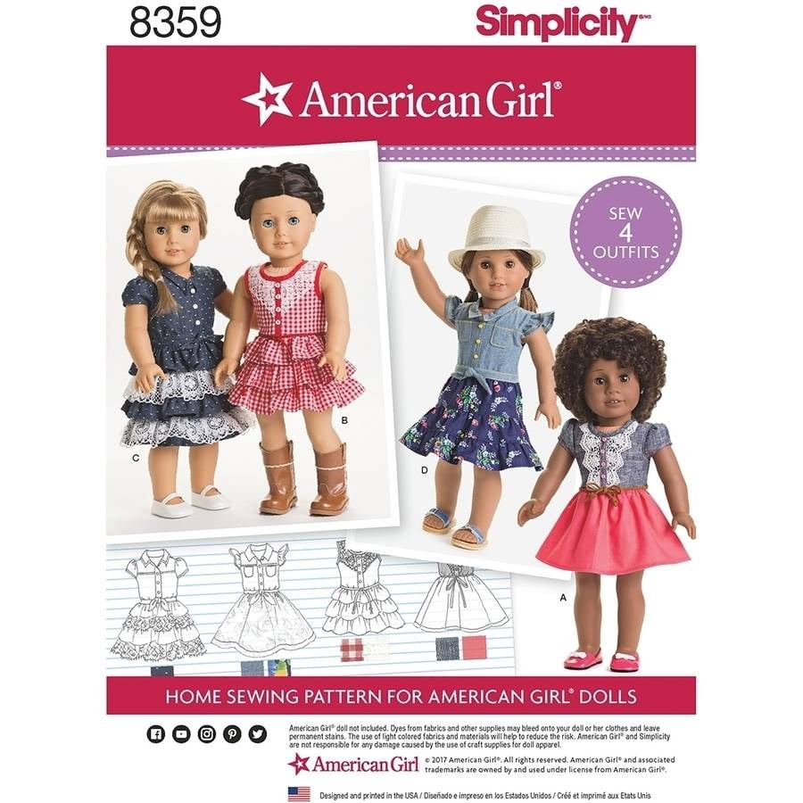 Simplicity American Girl Clothes Pattern, 1 Each - Walmart.com