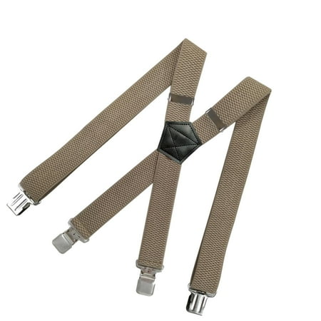 Mens Suspender 4 Clips Suspenders Fashion Elastic Straps x Shaped ...