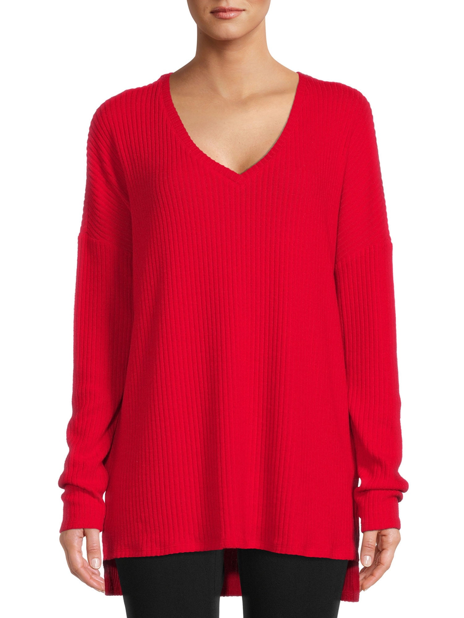 Time and Tru Women's Ribbed Tunic Top - Walmart.com