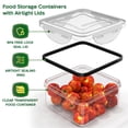 Large Food Storage Set 526OZ, Airtight Leak Proof Stackable, 85OZ to ...