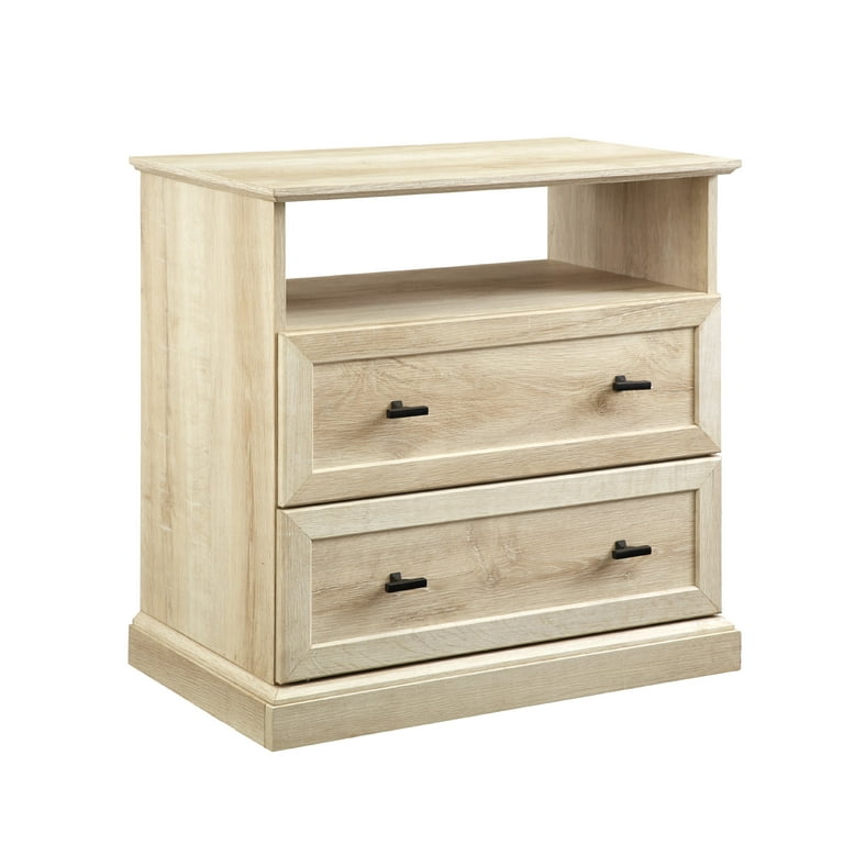 Walker Edison Chatham 2-Drawer Nightstand, White Oak Walker Edison Chatham 2-Drawer Nightstand, White Oak