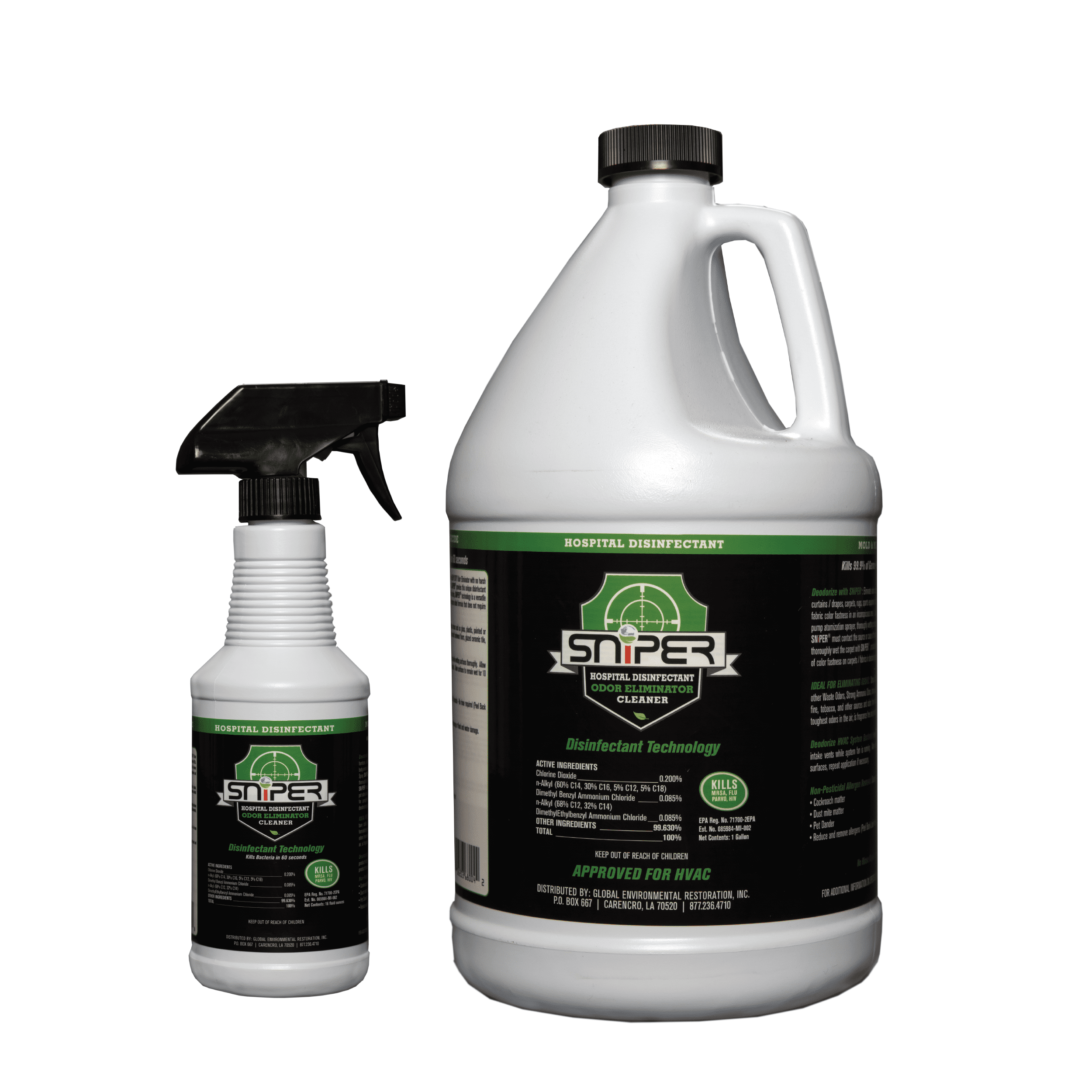 SNiPER Hospital Disinfectant, Odor Eliminator and All-Purpose Cleaner ...