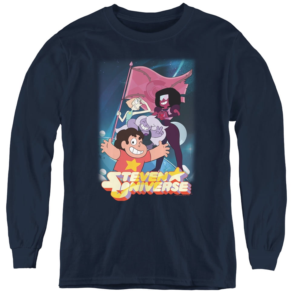 Steven Universe Crystal Gem Flag Youth Long Sleeve T-Shirt Navy ...
