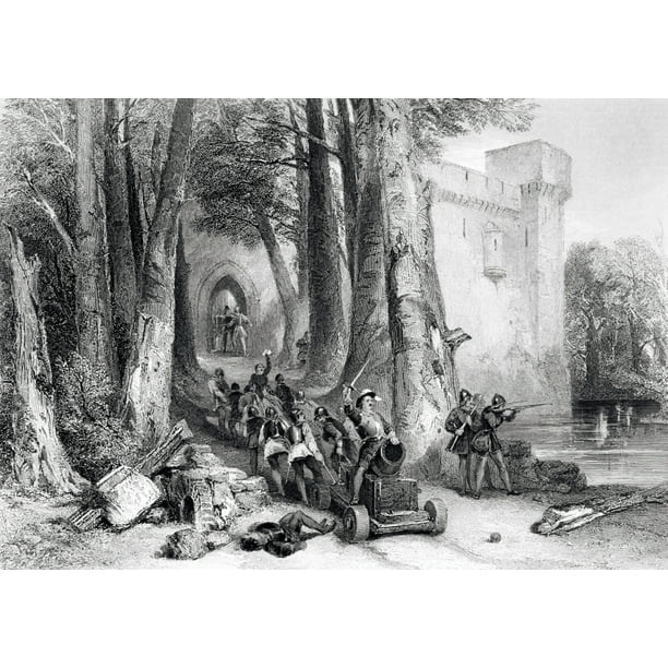 The Siege Of Lathom House 1644 During English Civil War From 19Th ...