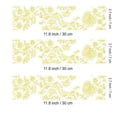 3 pcs Gold Floral Lace Cake Strips Edible birthday cake strips, cake ...
