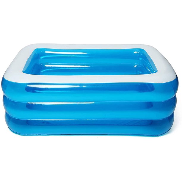 Rectangular Inflatable Swimming Pool, Family Indoor Outdoor Summer ...