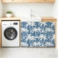 Blue Palm Tree Cabinet Curtains for Kitchen 11"Wx13"L, Summer Tropical ...